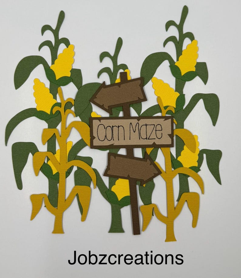 Corn Maze Die Cuts: Paper Piecing Embellishments, Scrapbook Card Making ...