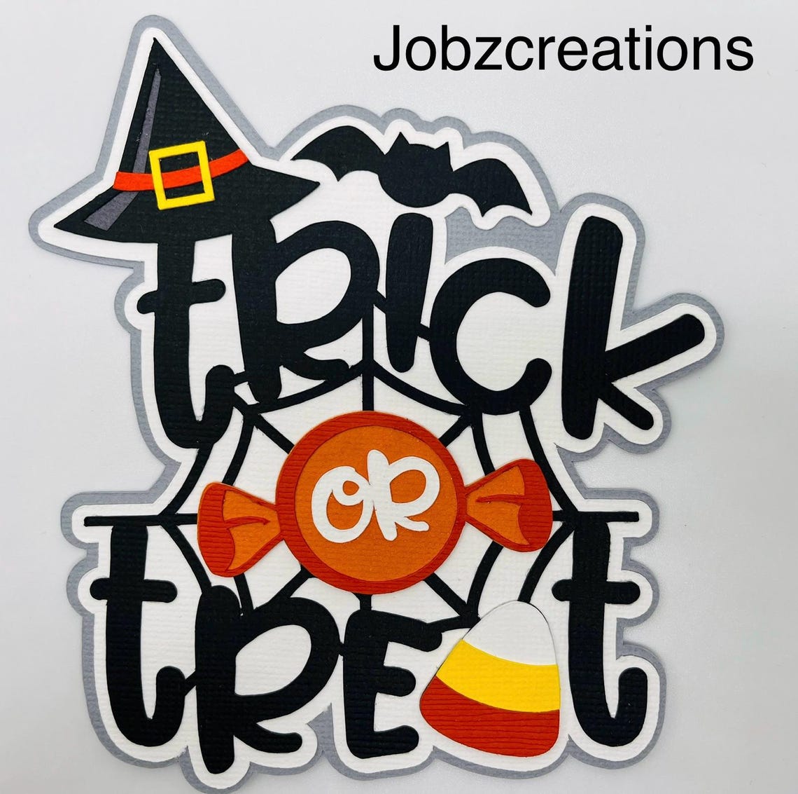 Handmade Trick or Treat Die Cut: Halloween Scrapbook Embellishment - Etsy