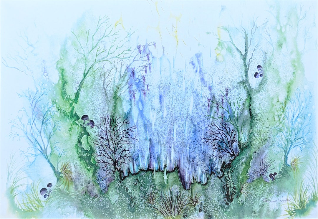 Pond Water Sprite Watercolour Print - Etsy