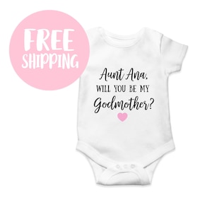 Godmother Proposal Bodysuit, Will You Be My Godmother Gift, Godmother Gift, New Godmother Gift ...