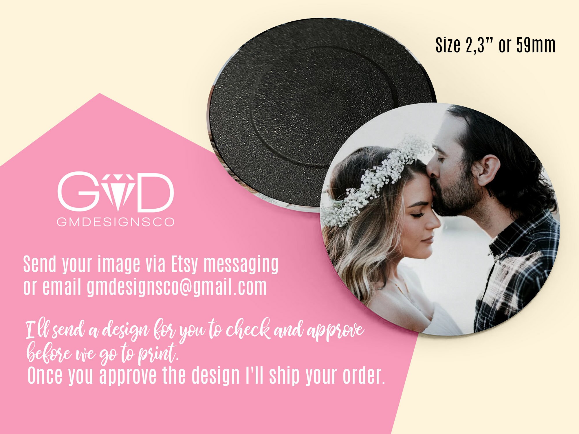Wedding Favor Magnet, Custom Magnets, Personalized Fridge Magnets With ...