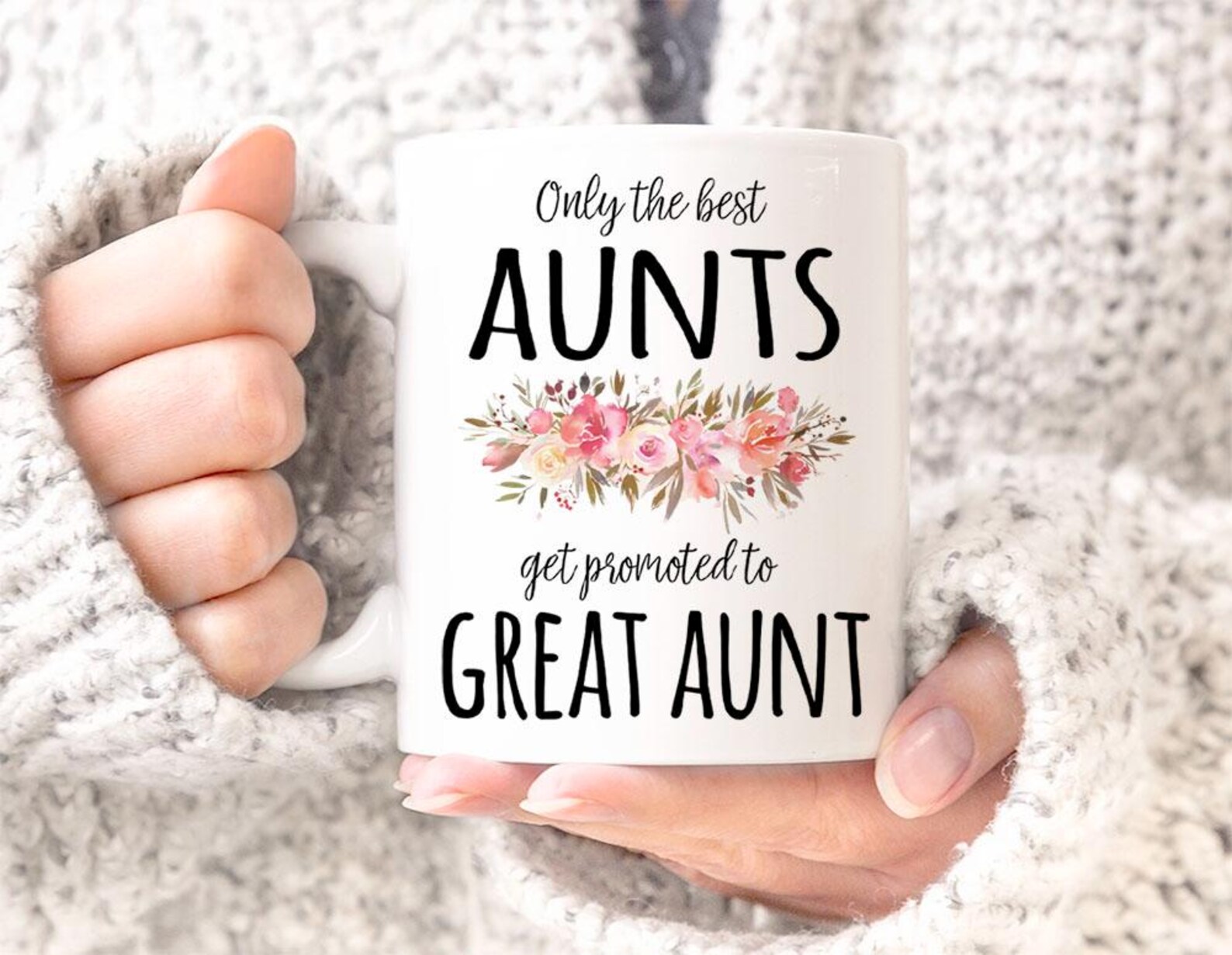 Only the Best Aunts Get Promoted to Great Aunt MUG, New Aunt, Aunt Gift ...