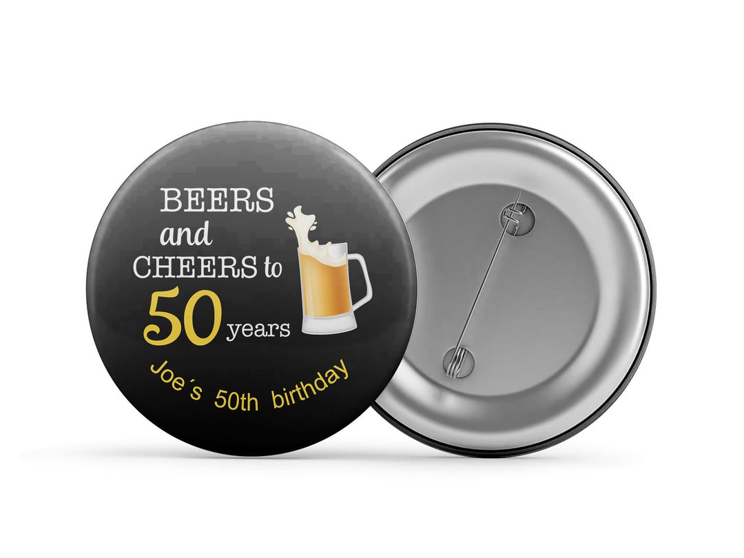 50th Birthday Party Favors, 50th Birthday Pins, Birthday Buttons ...