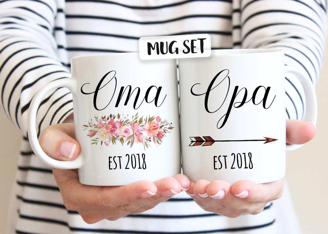 Oma and Opa Mugs, Oma Mug, Opa Mug, Oma Gift, Opa Gift, Mug Set ...