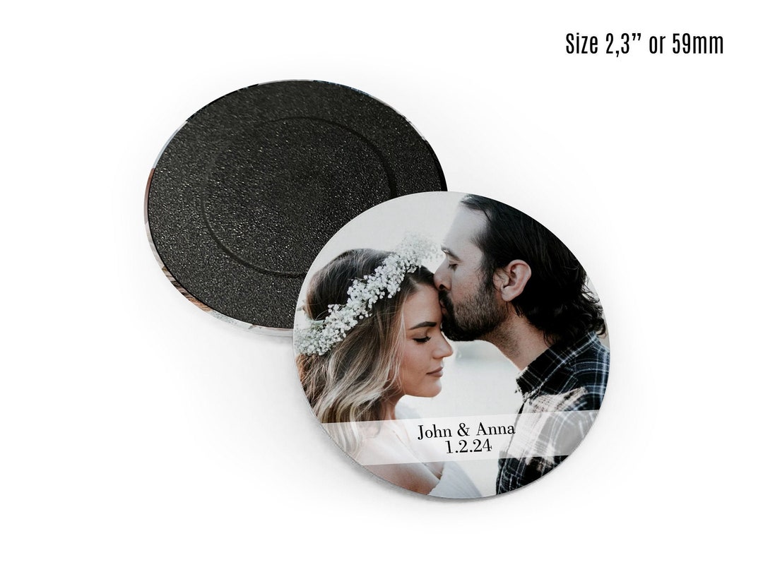 Wedding Favor Magnet, Custom Magnets, Personalized Fridge Magnets With ...