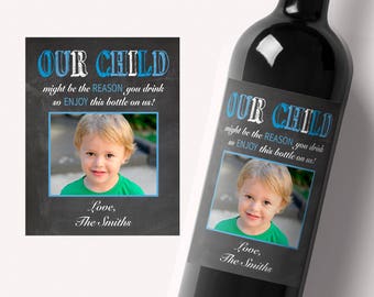 Funny Gift for Daycare / Christmas Personalized Wine Label / Gift for ...