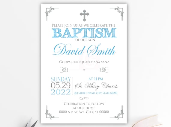 Baptism Invitation Wording With Godparents Names