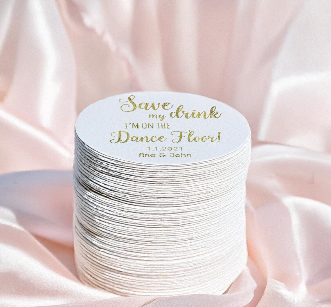 Wedding Reception Ideas, Custom Wedding Coasters, Personalized, Wedding ...