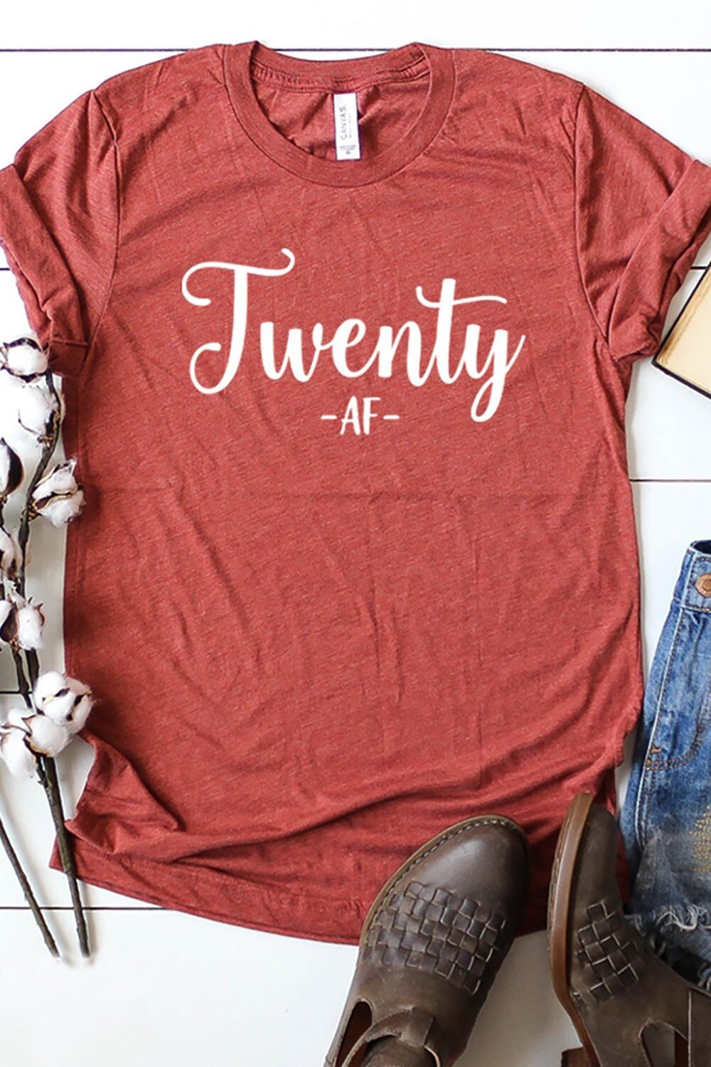 20th Birthday Gift, Twenty Af Birthday Shirt, Funny Gift Ideas, Hello ...