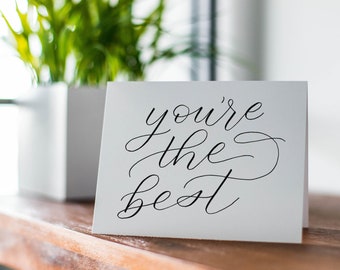 You're the Best Card Motivational Card Greeting Card - Etsy