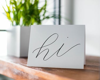 Hi Greeting Card - Etsy