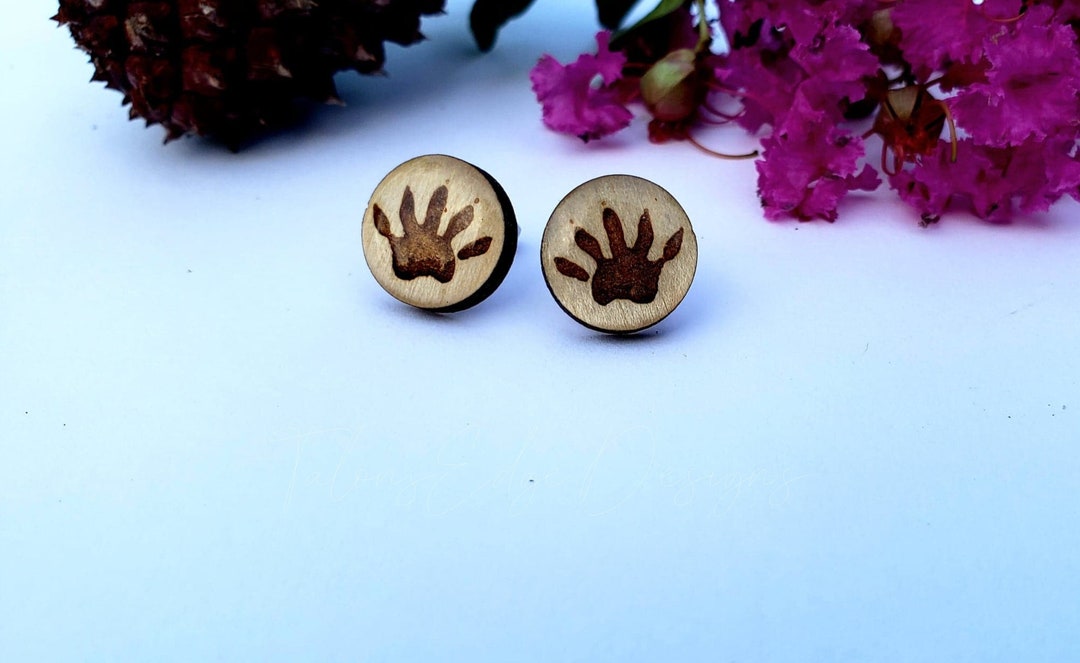 Opossum Handprint Stud - Possum - Marsupial - Opossums - Stud Earrings ...