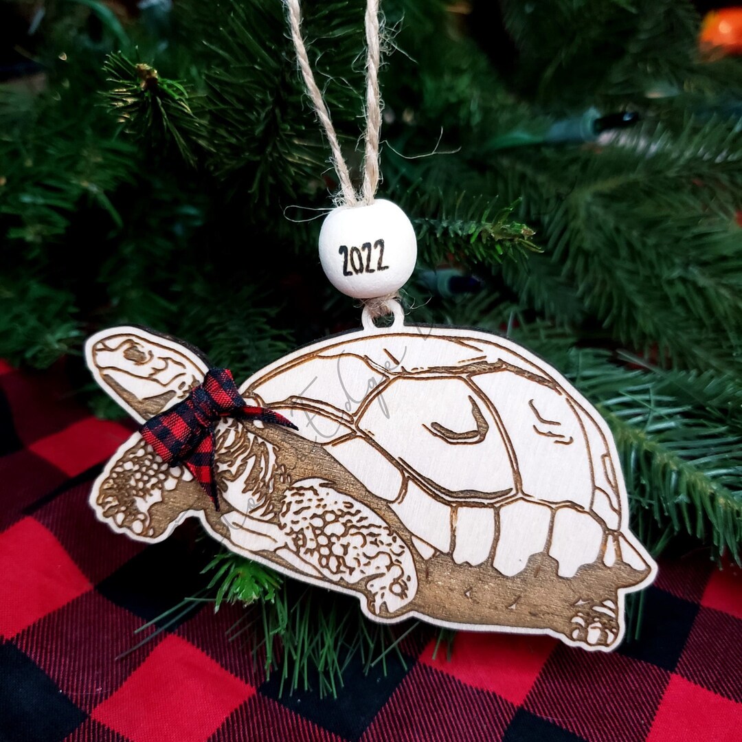 Red Foot Tortoise Ornament - Personalized - Add Your Pet's Name ...