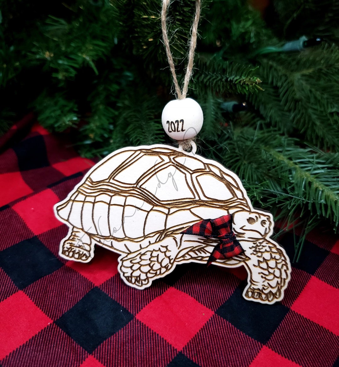 Sulcata Tortoise Ornament - Personalized - Add Your Pet's Name ...