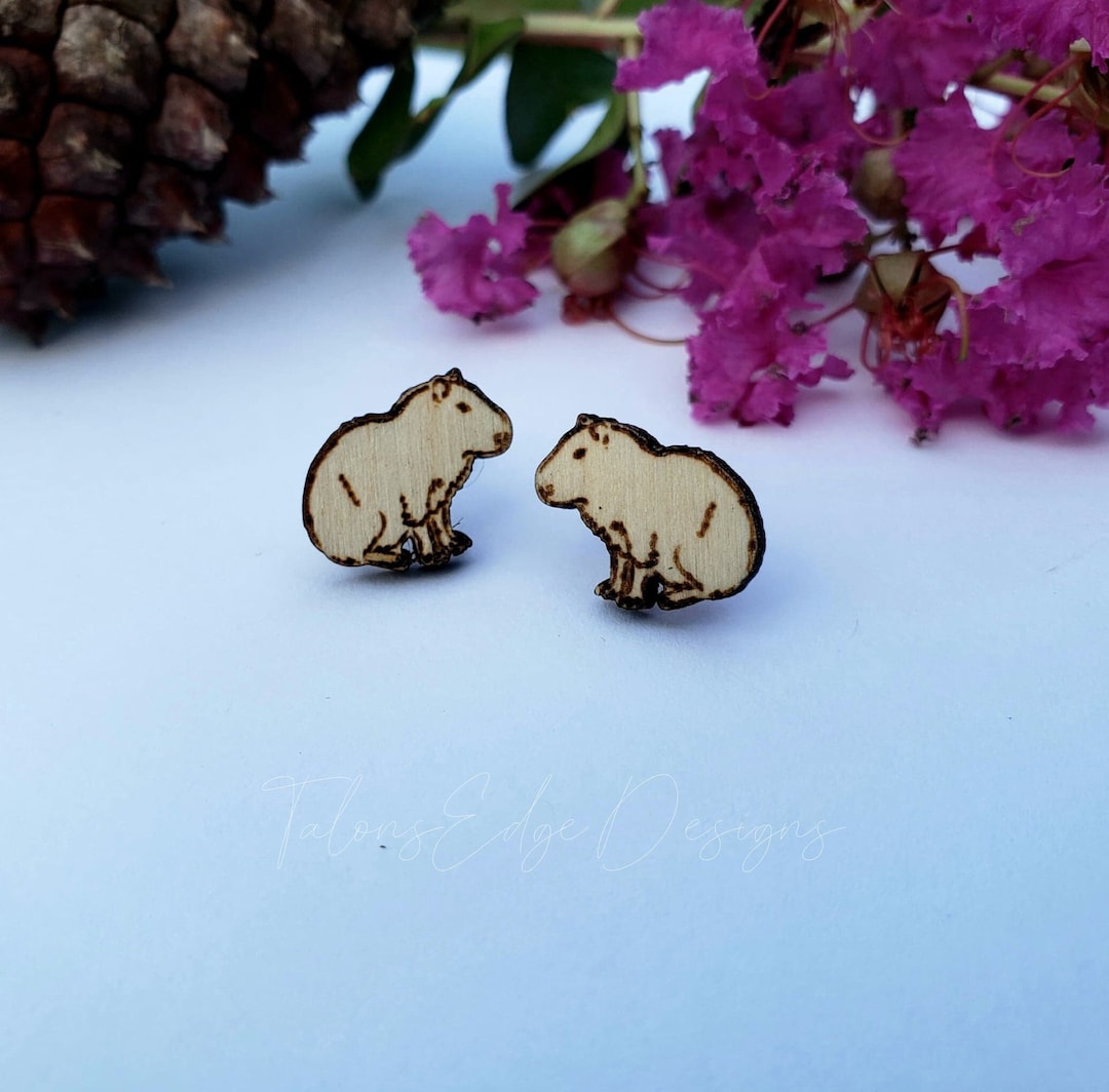 Capybara Stud Earrings - Etsy