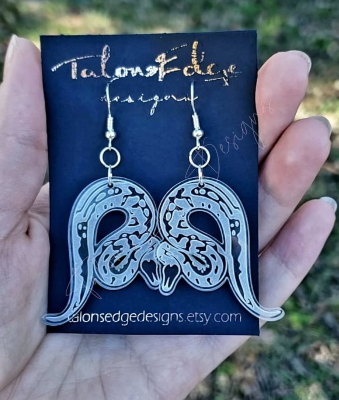 Ball Python Acrylic Earring - Snake Earrings - Python - Dangle - Drop ...