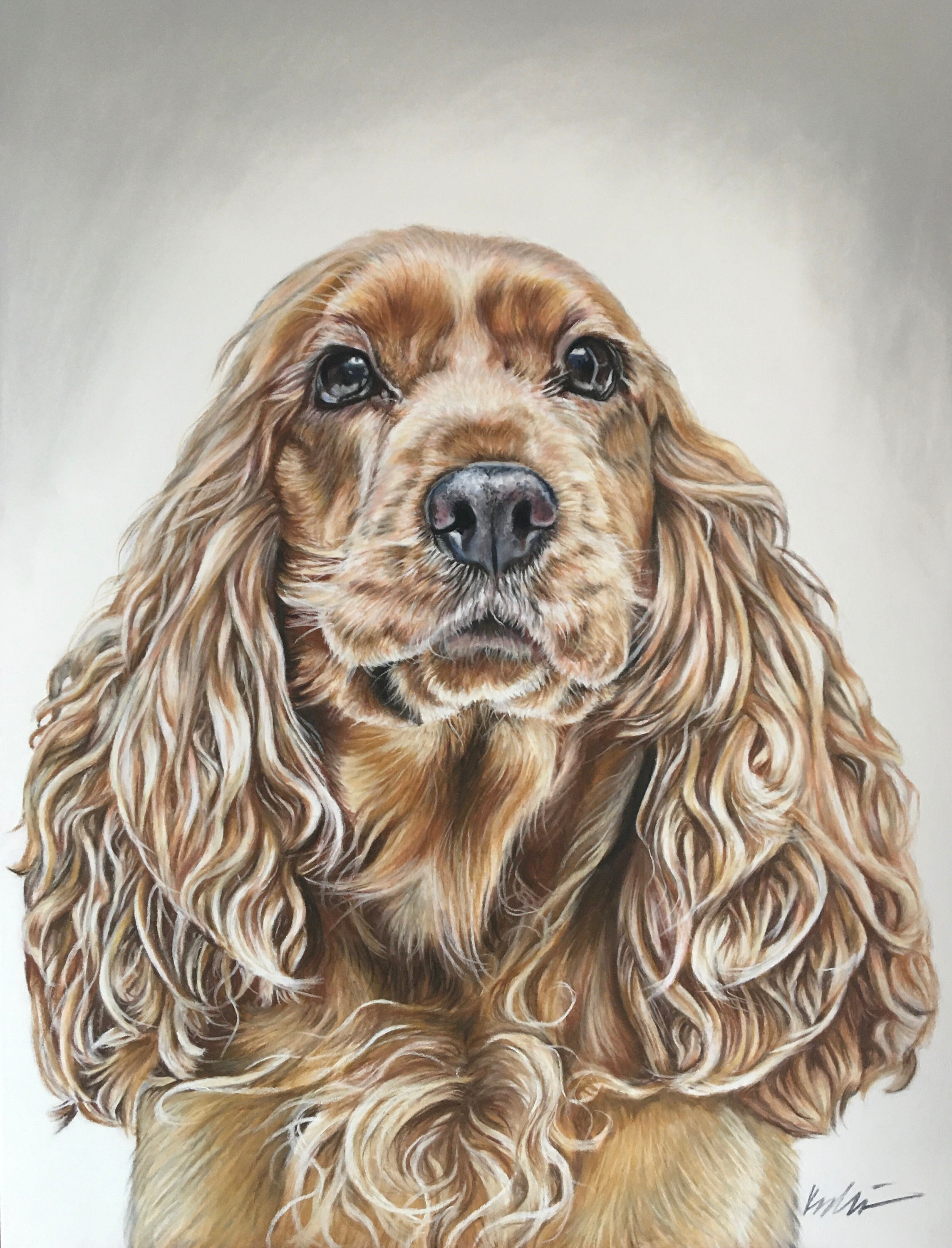Bespoke Pastel Pet Portrait From Your Photo 12x16 Inch - Etsy
