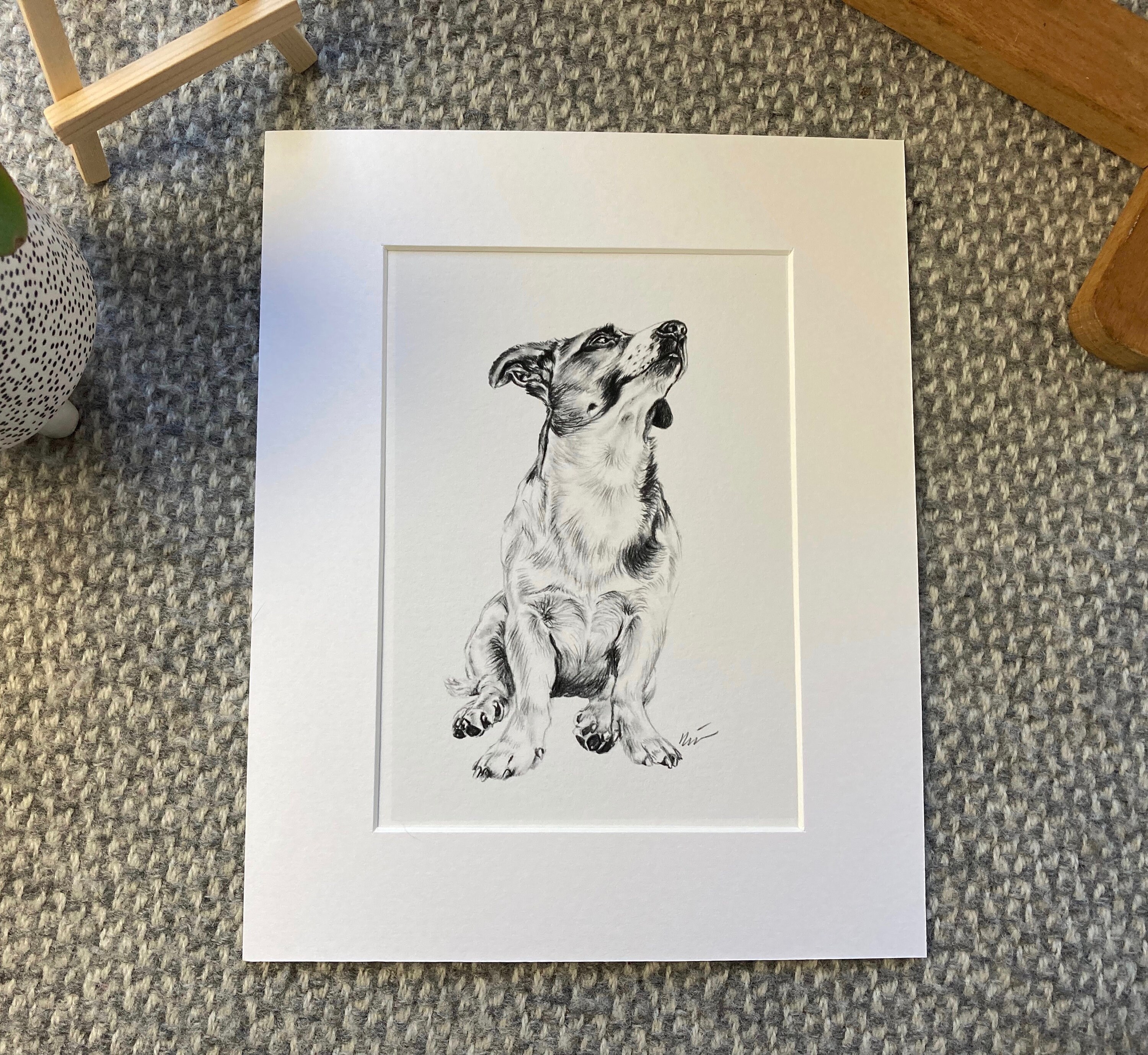 Jack Russell Terrier Pencil Sketch Print, Jack Russell Print, Jack ...