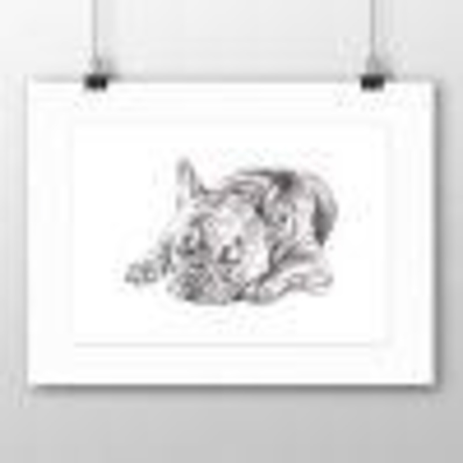 French Bulldog Pencil Sketch Print, Frenchie Print, French Bulldog ...