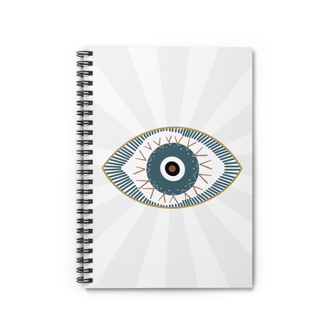 Classic Evil Eye Spiral Notebook Ruled Line - Etsy