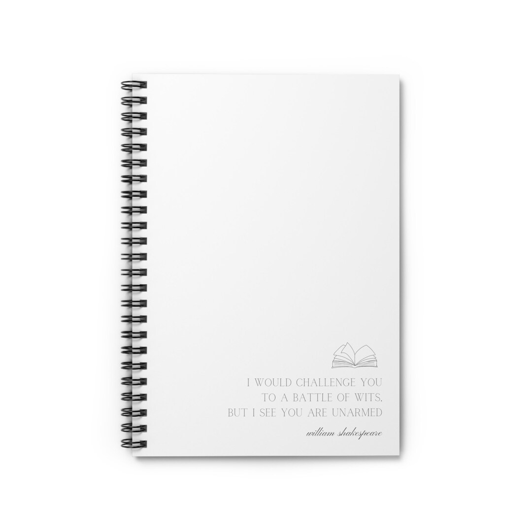Snarky Shakespeare Spiral Notebook - Ruled Line - Etsy