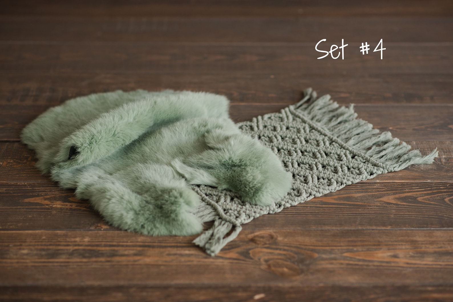 Sage Photo Props Set for Newborn Photography Newborn Macrame - Etsy