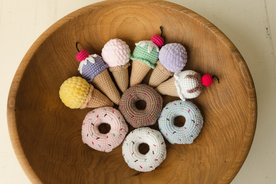 Newborn Doughnut Toy Photo Prop, Newborn Photography Ice-cream Toy ...