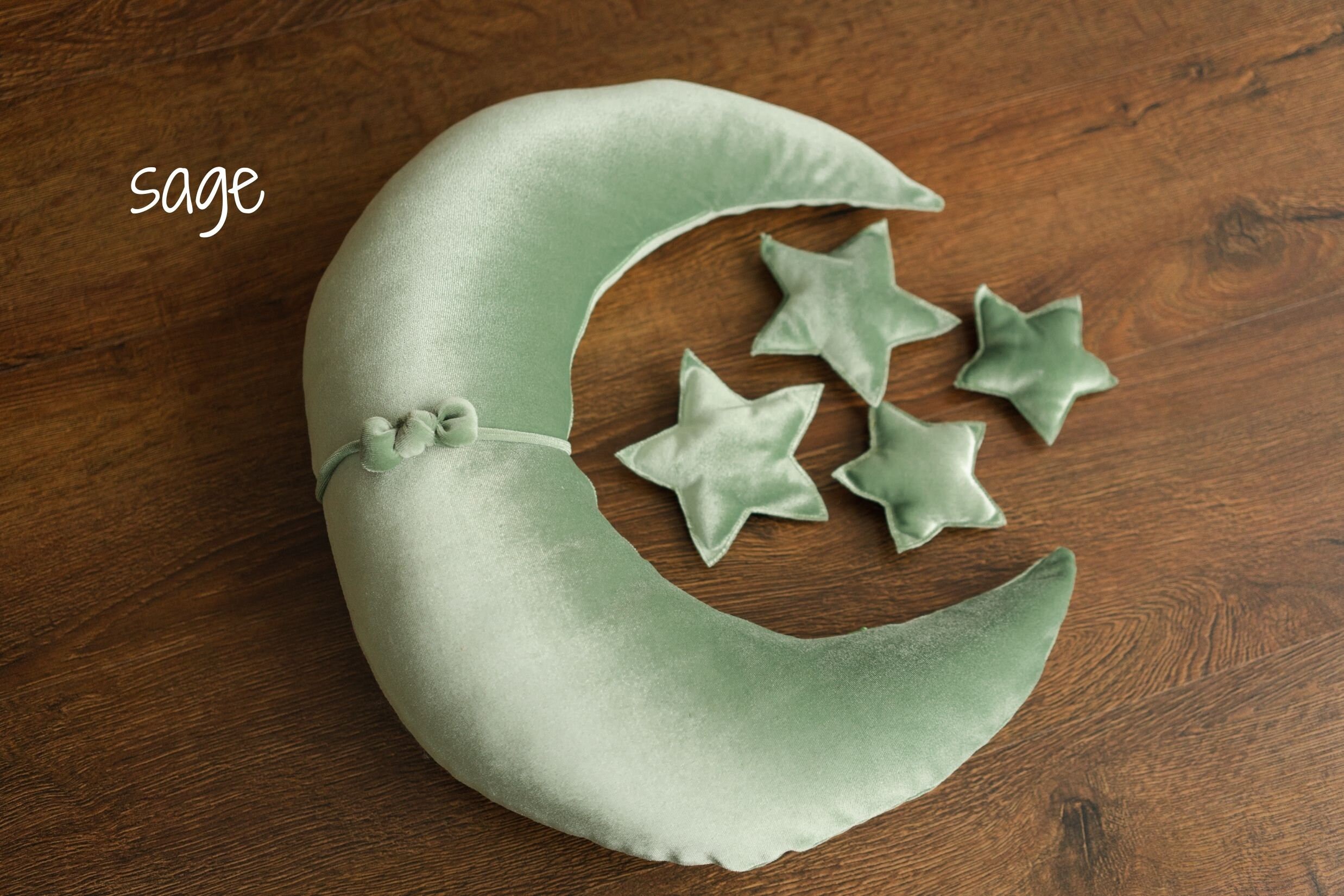 Removable Newborn Velvet Moon Pillow with StarsSuede Crescent | Etsy