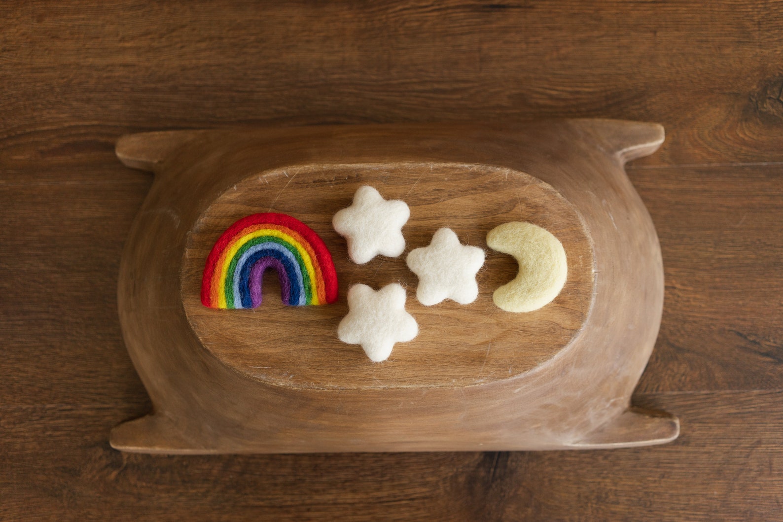 Newborn Rainbow Felted Wool Propnewborn Felted Rainbow - Etsy