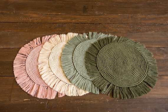 Round Macrame Newborn Rug Newborn Photography Props Macrame - Etsy