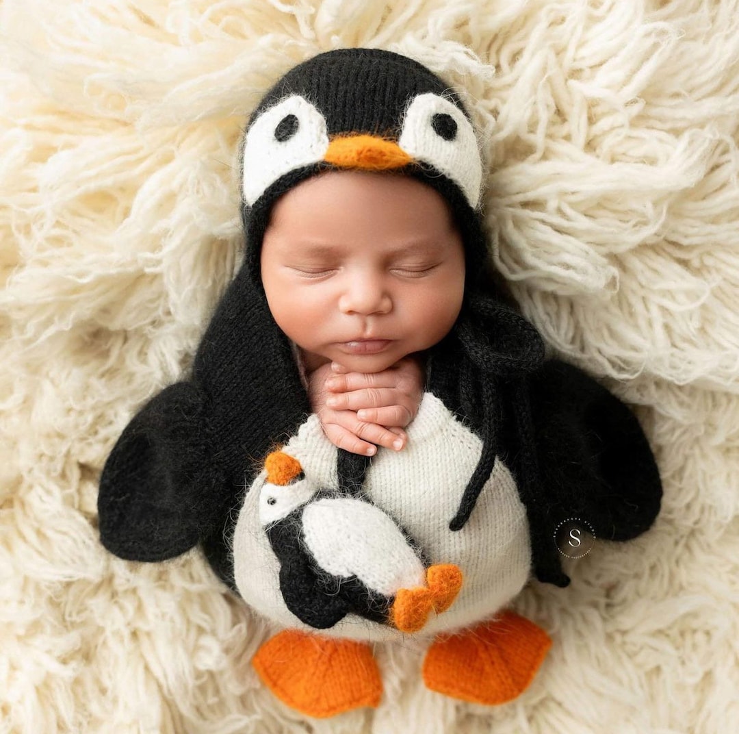 Newborn Penguin Cocoon Photo Props, Penguin Newborn Photography Props ...