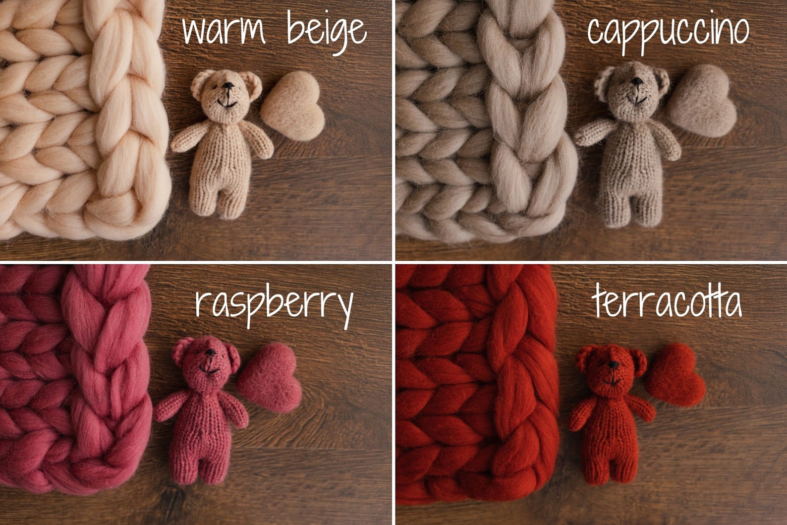 Merino Wool Teddy Bear Toy for Newborn Photographynewborn - Etsy UK