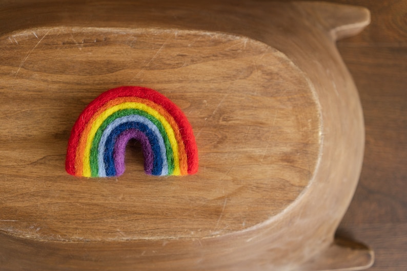 Newborn Rainbow Felted Wool Propnewborn Felted Rainbow - Etsy
