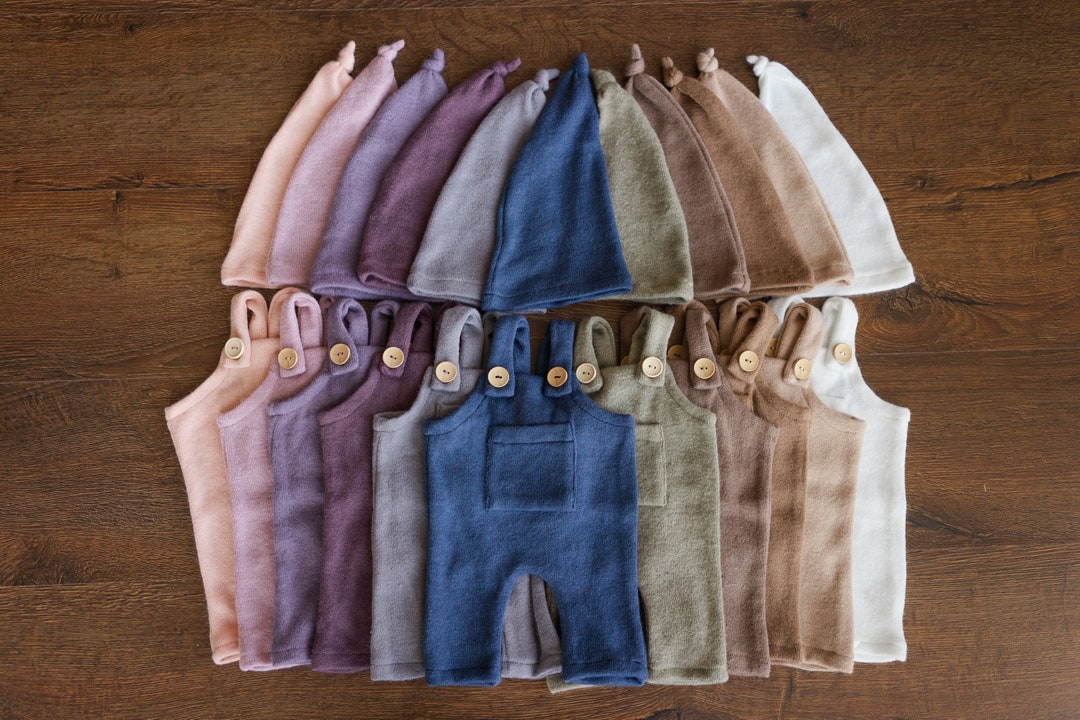 Soft Angora Fabric Baby Overall With Sleep Hat Unisex Outfit, Newborn ...