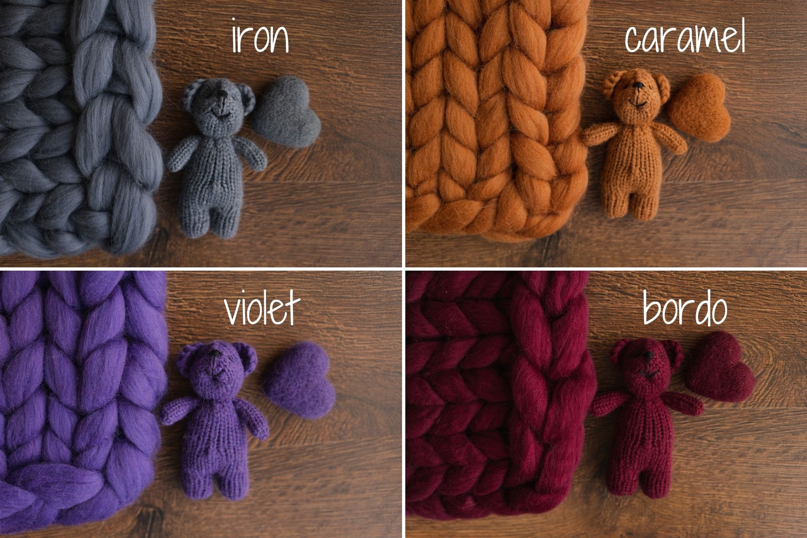 Merino Wool Teddy Bear Toy for Newborn Photography,newborn Knitted ...