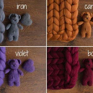 Merino Wool Teddy Bear Toy for Newborn Photography,newborn Knitted ...