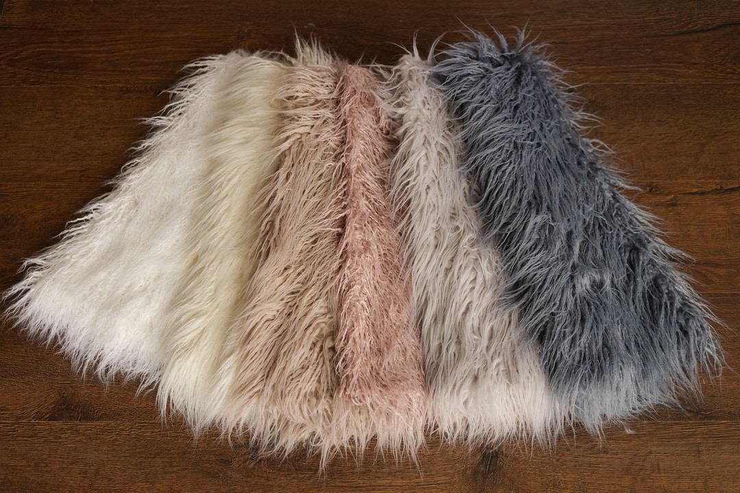 Newborn Flokati Faux Fur Rug, Newborn Photography Props, Basket Stuffer ...