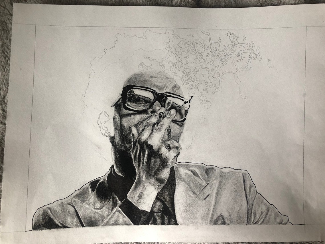 The Weeknd Drawing Print - Etsy