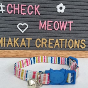 Boys Cat Collar | Girls Cat Collar | Kitten Collar | Blue Cat Collar ...