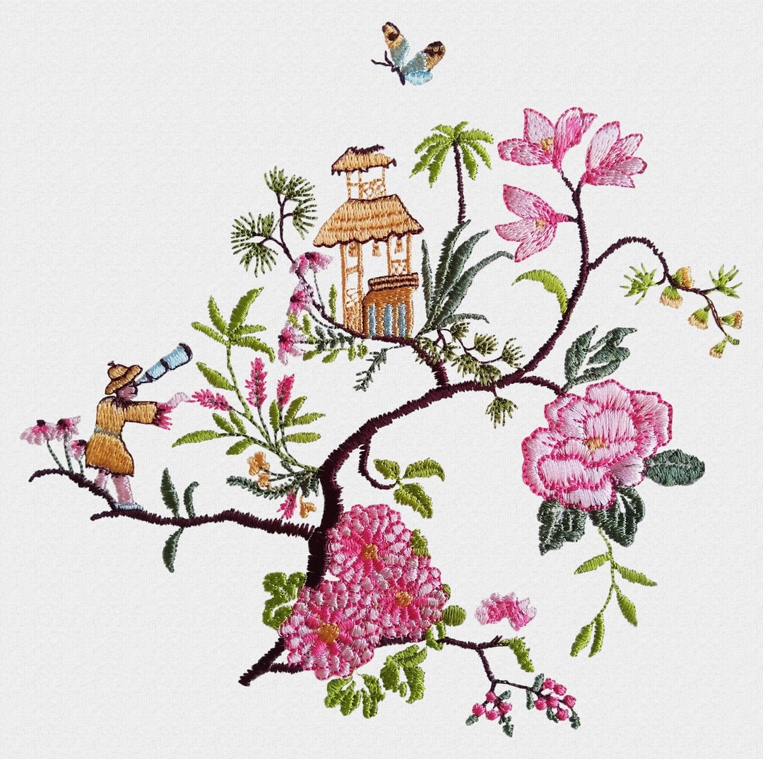 Peony Embroidery Design, Floral Design, China Flower, Mini Peony ...