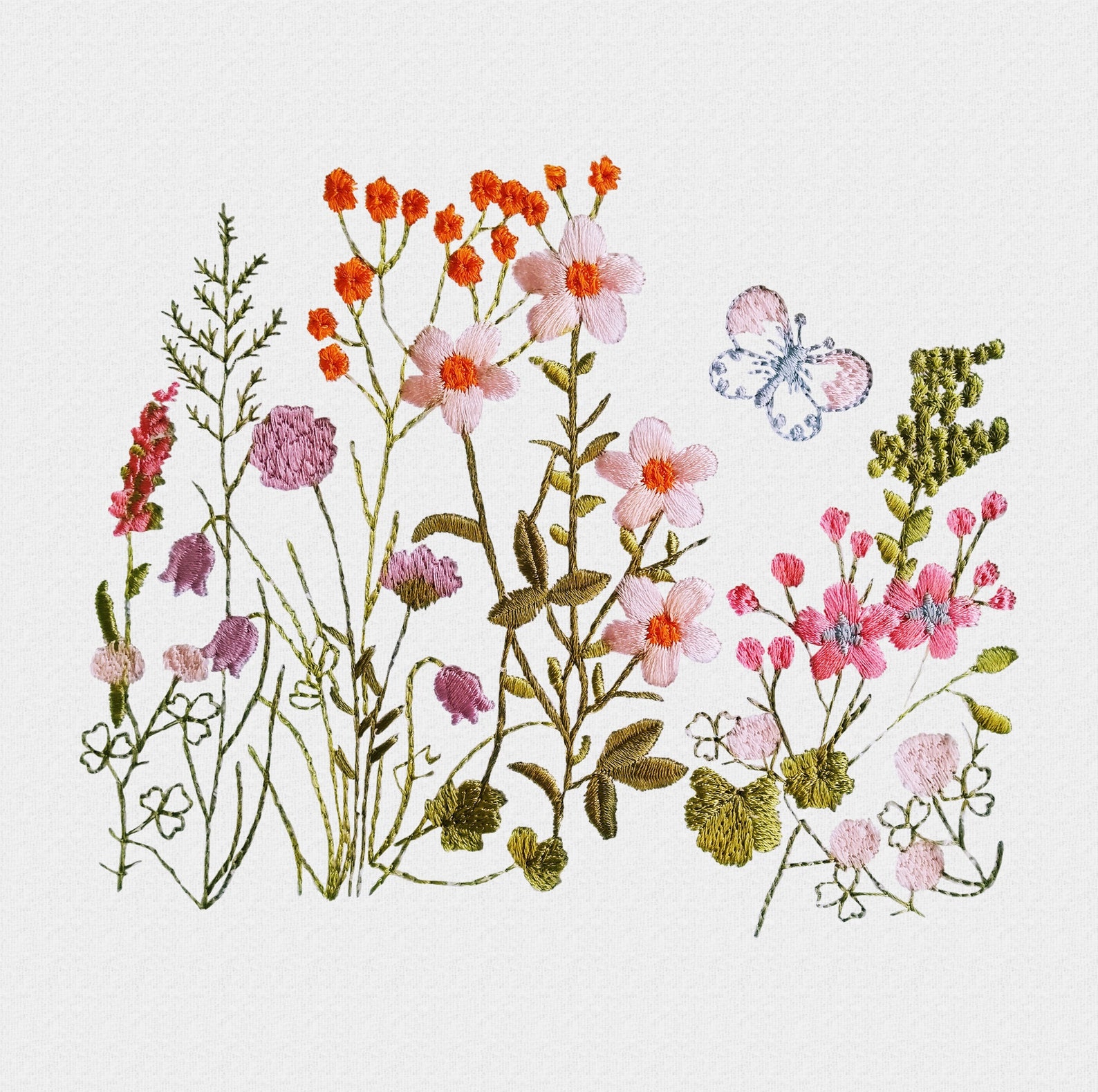 Spring Flowers Embroidery Design, Machine Embroidery, - Etsy