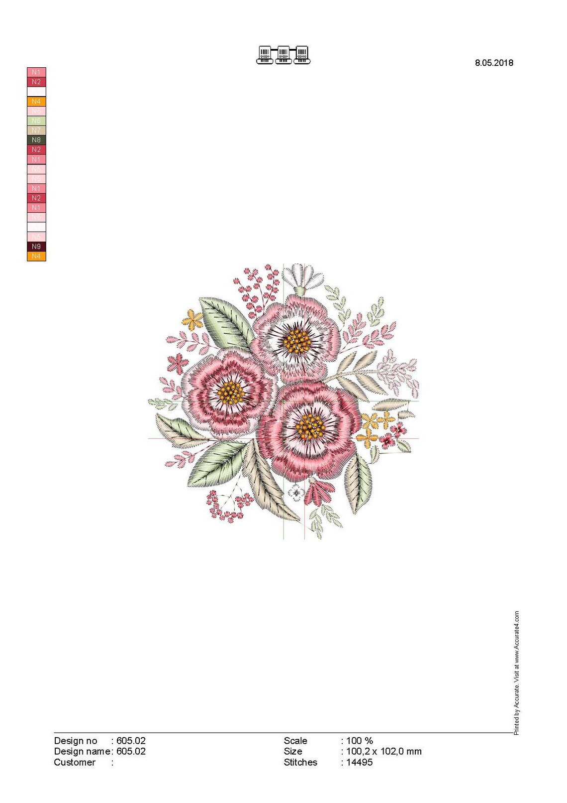 Flower Machine Embroidery Design. Floral Embroidery Files. - Etsy