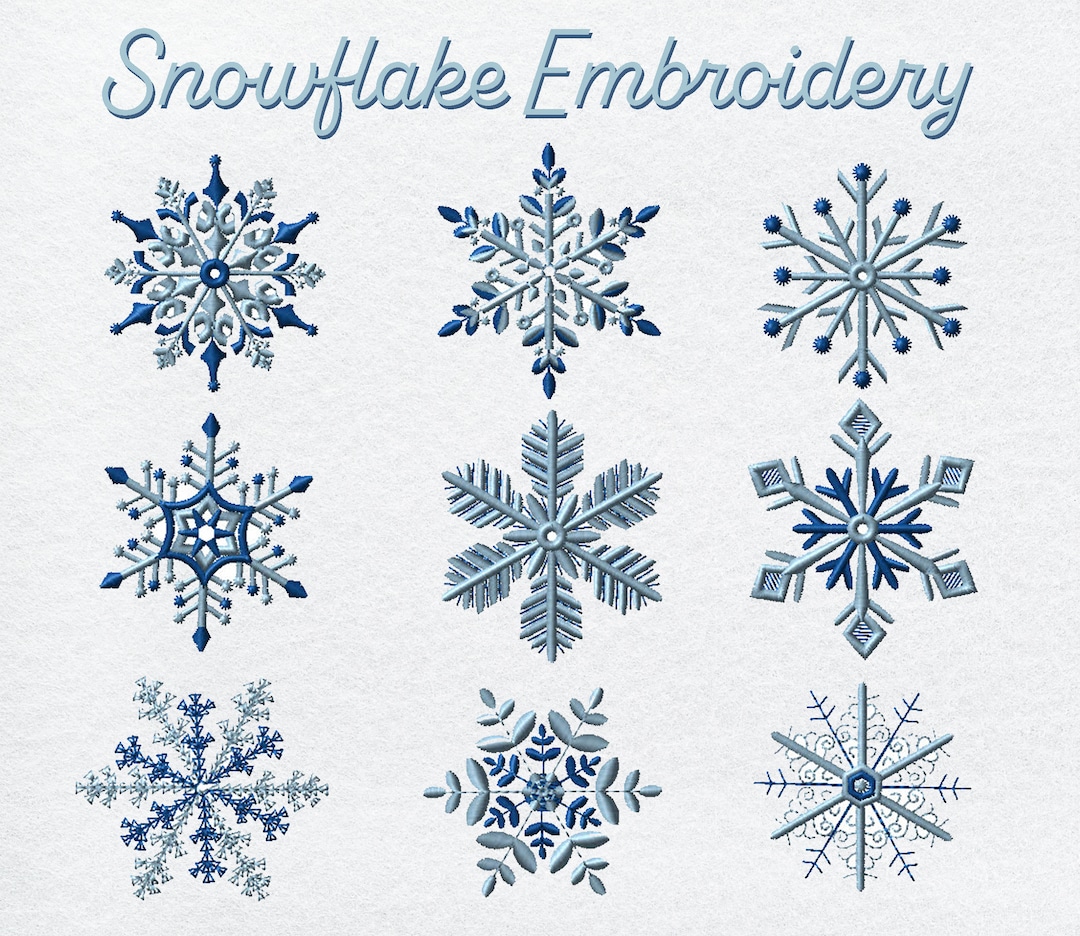 Snowflake Machine Embroidery Design: Christmas Winter (digital Download ...