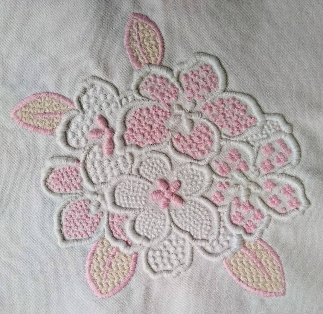 Flower Embroidery Design 3D Puff Technical - Etsy