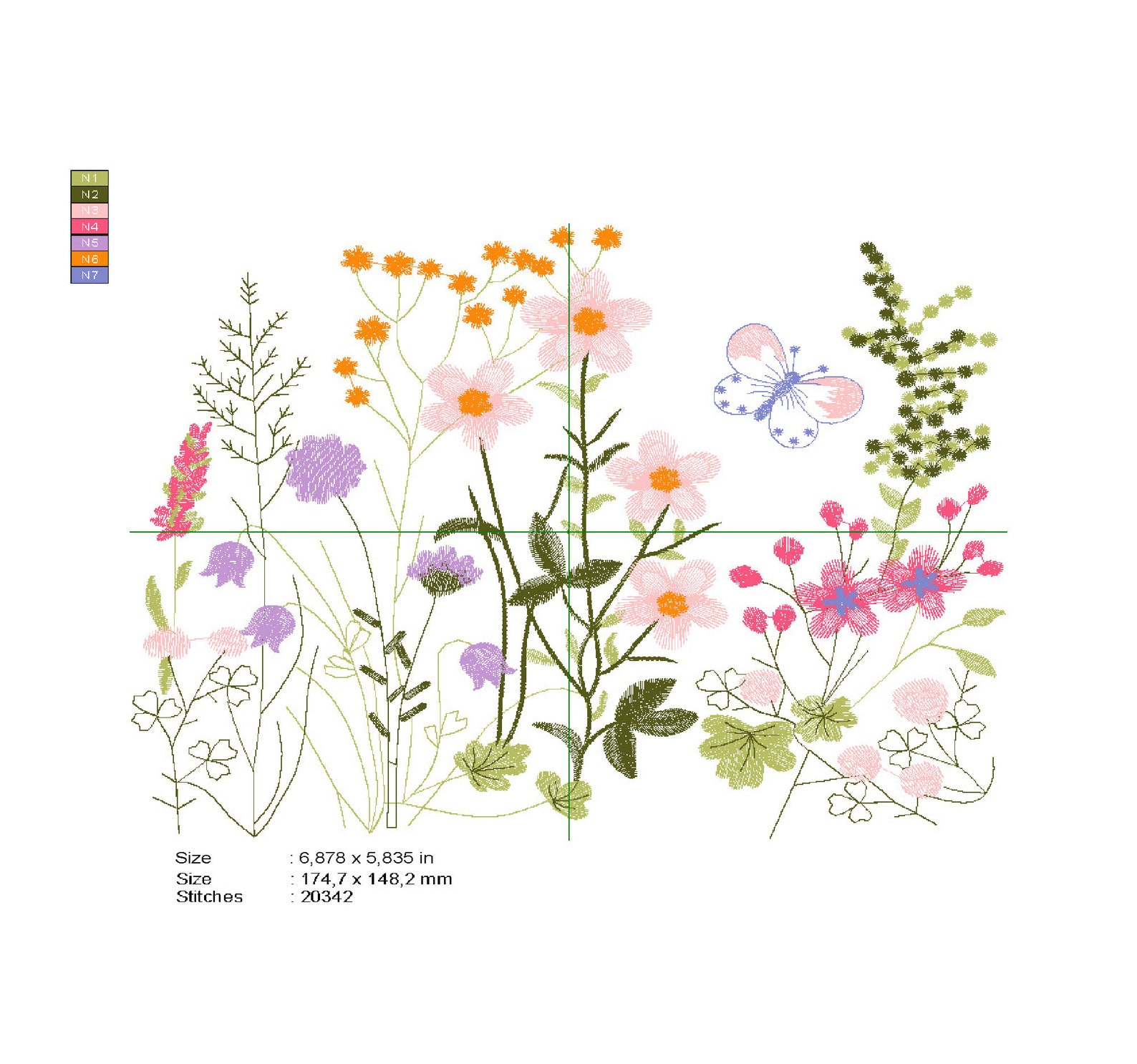 Spring Flowers Embroidery Design, Machine Embroidery, - Etsy