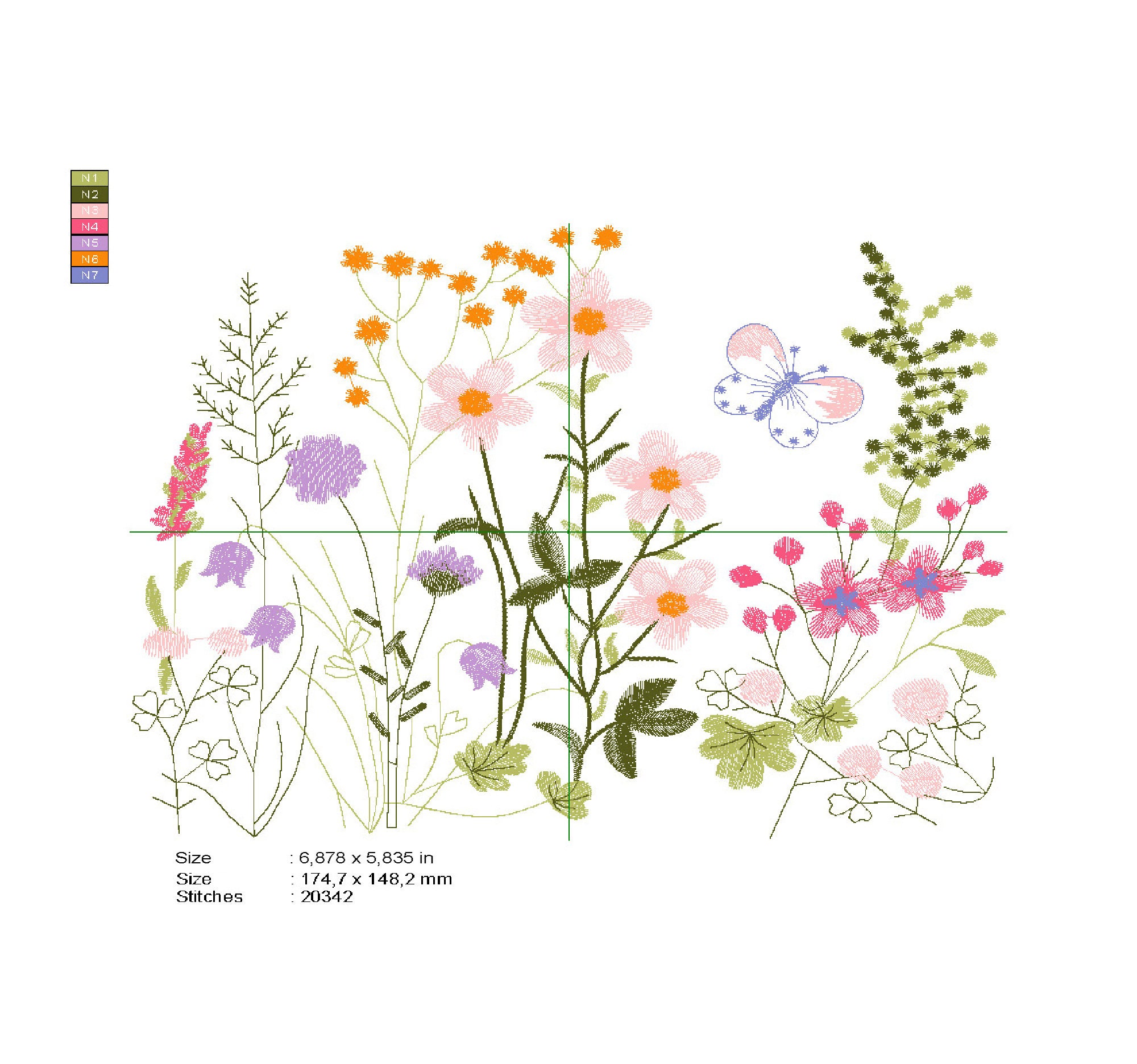 Spring Flowers Embroidery Design, Machine Embroidery, - Etsy