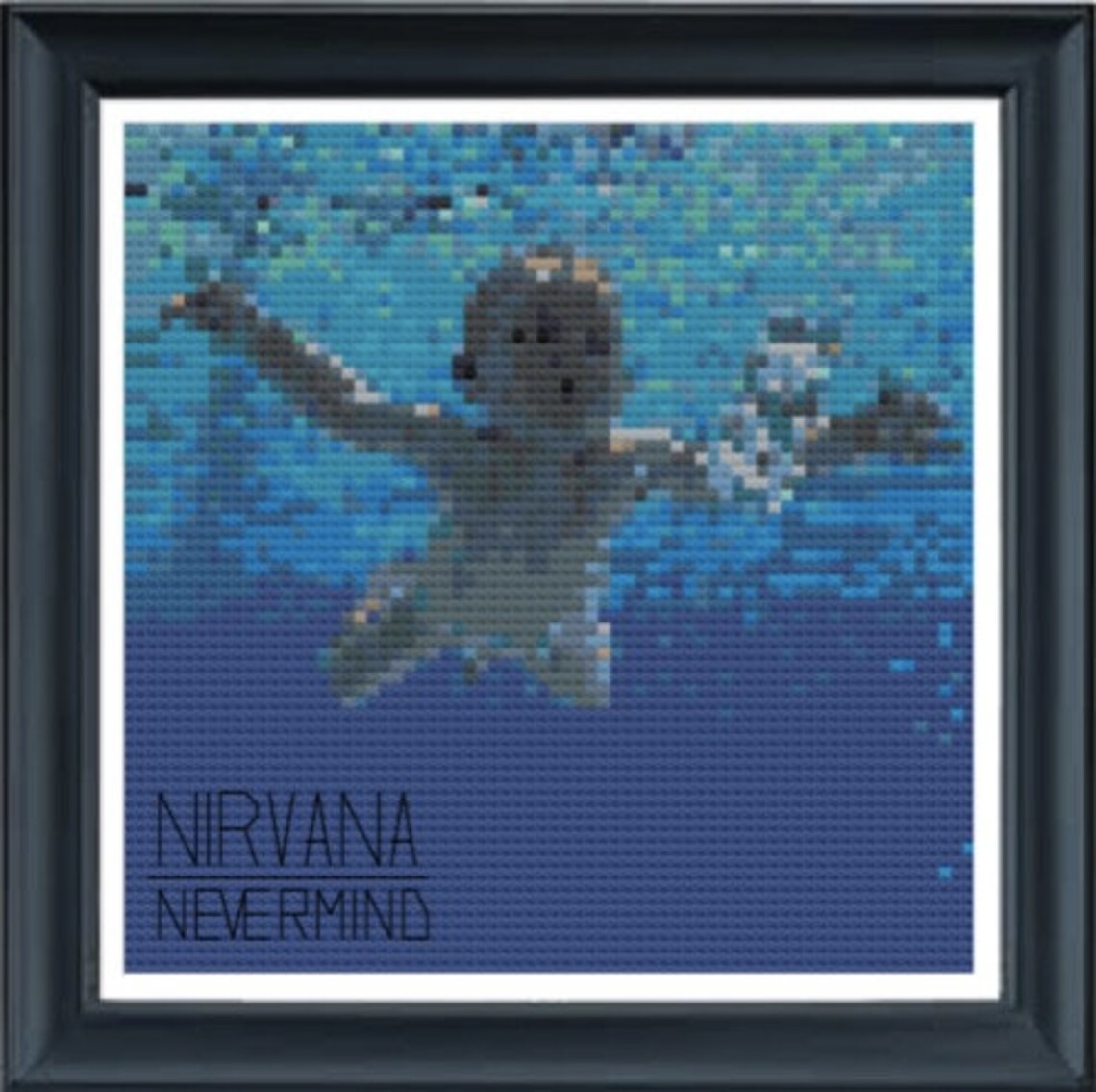 Nirvana Cross Stitch Pattern Nevermind Album Cover Art PDF | Etsy
