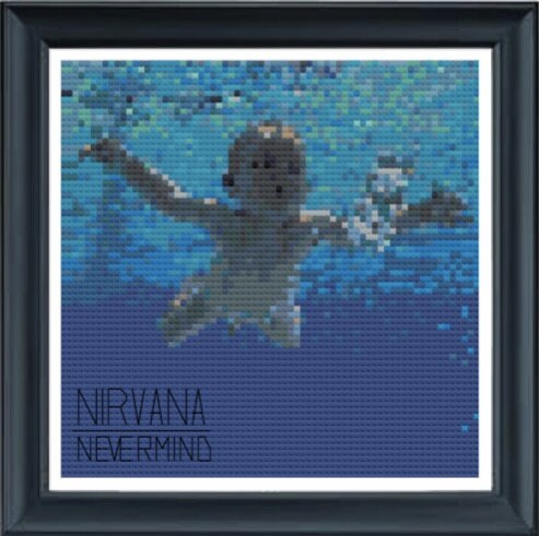 Nirvana Cross Stitch Pattern Nevermind Album Cover Art PDF Download - Etsy