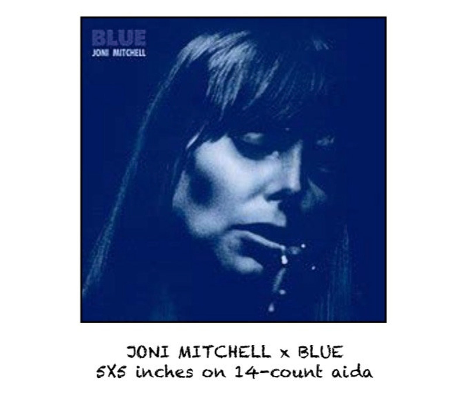 Joni Mitchell Cross Stitch Pattern - Joni Mitchell Blue Album Art PDF ...