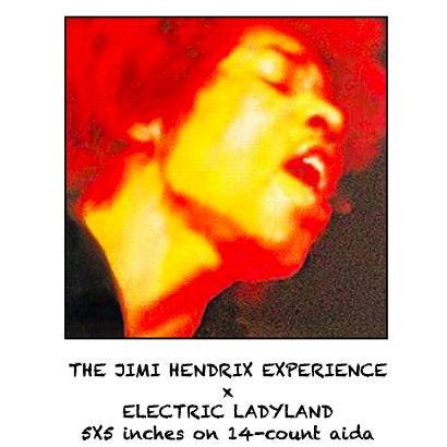 Jimi Hendrix Cross Stitch Pattern Electric Ladyland Album Cover Art PDF ...